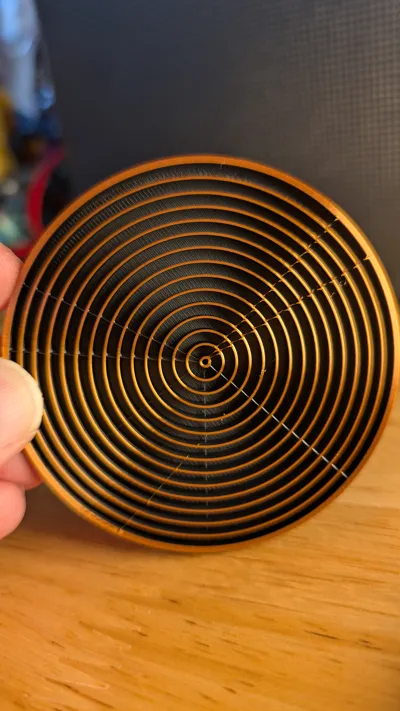 Two Color Infill Coasters with holder by Jerald MakerWorld: Download Free 3D Models