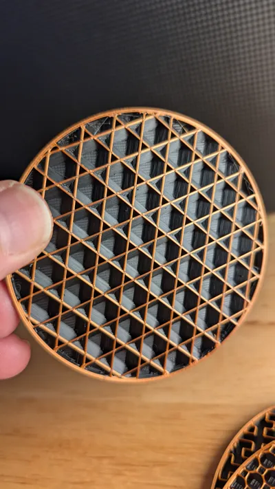 Two Color Infill Coasters with holder - Free 3D Print Model - MakerWorld