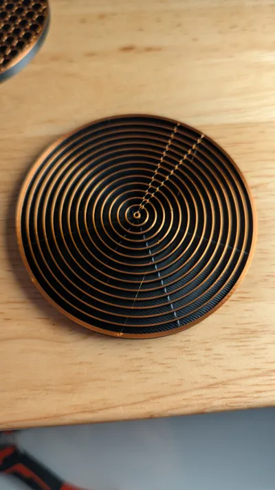 Two Color Infill Coasters with holder by Jerald MakerWorld: Download Free 3D Models