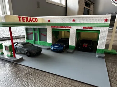 1/64 Scale Vintage Texaco Service Station by 3dEd MakerWorld: Download ...