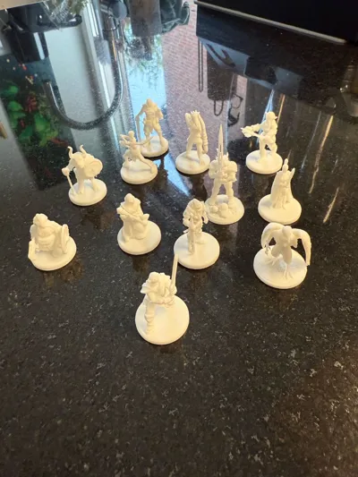 DnD Player Character pack5 miniatures Remixed by Darkwing MakerWorld ...