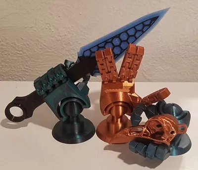 Dummy 13 posable hand (500%, print-in-place,stand) Remixed by Vasichkin MakerWorld: Download ...