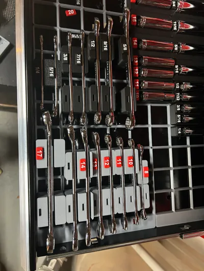 Gridfinity Universal Wrench Tray with label system by snjames316 ...