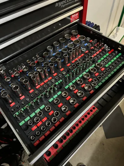 Gridfinity Universal Wrench Tray with label system by snjames316 ...