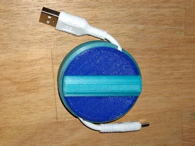 USB Cable Reel v2.0 / Organizer / storage / travel - Free 3D Print ...