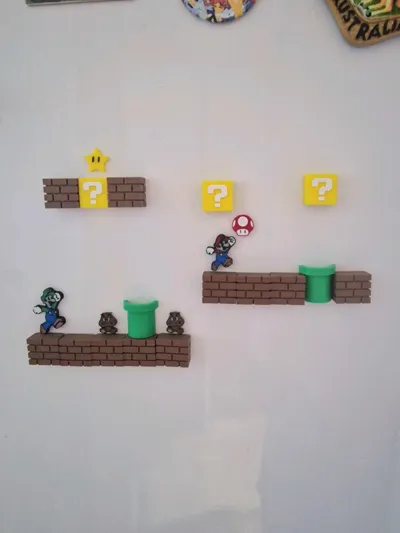 Super Mario fridge magnets by Benchymaker MakerWorld: Download Free 3D ...