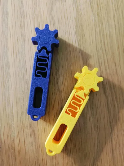 Gear Click Fidget Keychain (Print-In-Place) - Free 3D Print Model ...