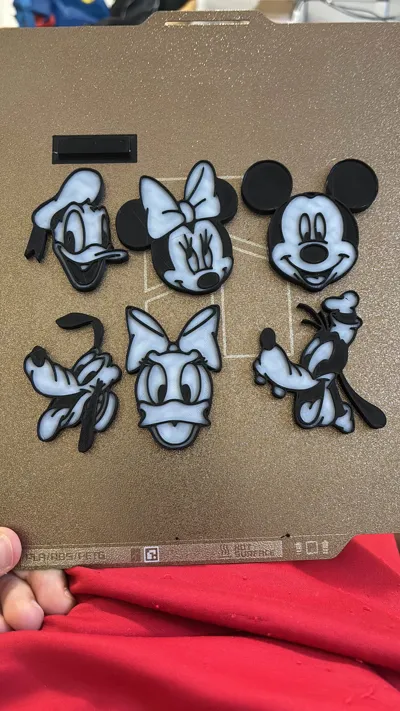 Disney Friends classic Magnets - Free 3D Print Model - MakerWorld