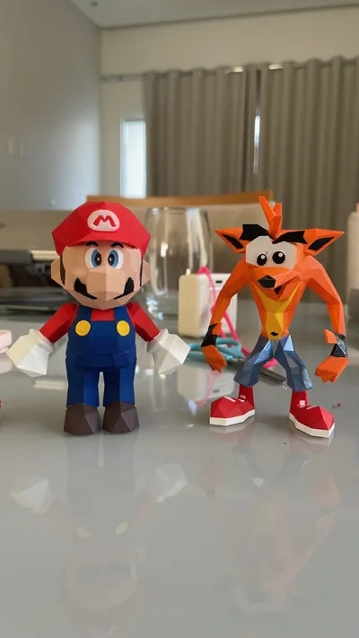 Low poly retro Crash figure by Namiiria MakerWorld: Download Free 3D Models