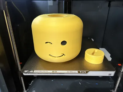 Lego Man Head Piggy Bank by lindnjoe - MakerWorld