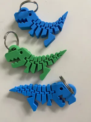 Flexi Rex KeyChain. Mini Dinosaur Keychain Remixed by 心心心 MakerWorld ...