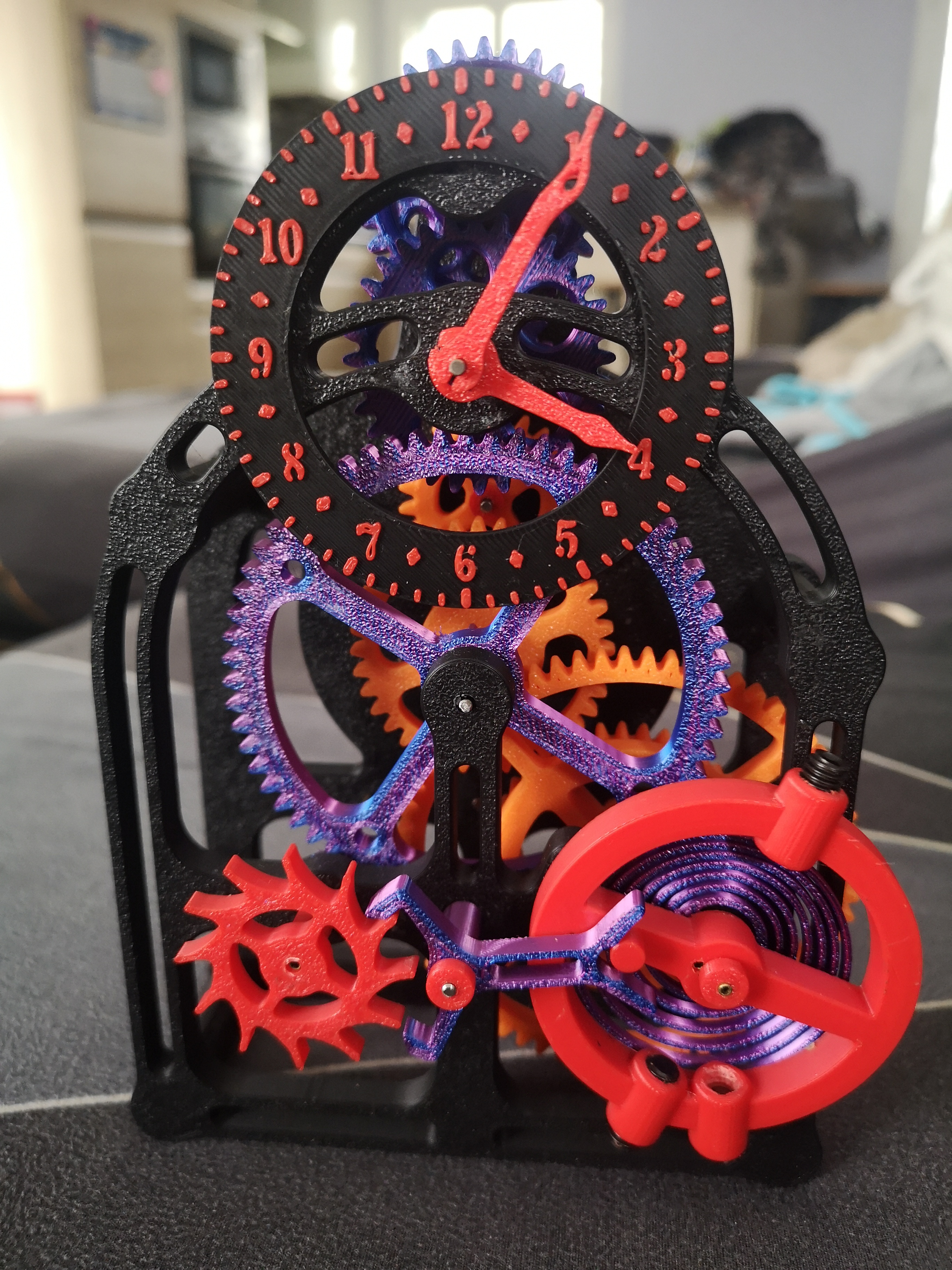 Mechanical Clock 3d 3D Printed Tourbillon Mechanical Clock