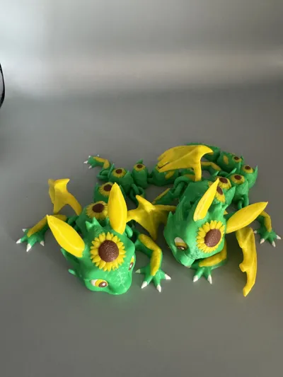 Baby Sunflower Dragon by ENIQUE3D MakerWorld: Download Free 3D Models