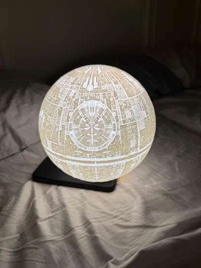 StarWars big deathstar lamp Led 001 Kit by Olivier3dPrint MakerWorld ...