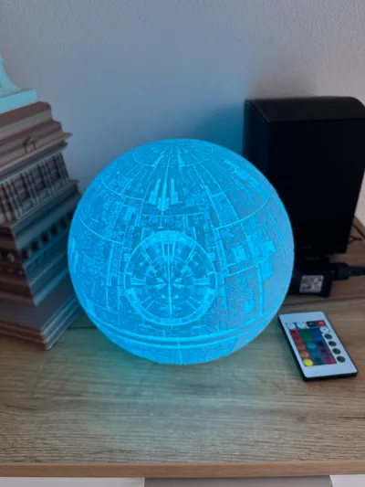 StarWars big deathstar lamp Led 001 Kit by Olivier3dPrint MakerWorld ...