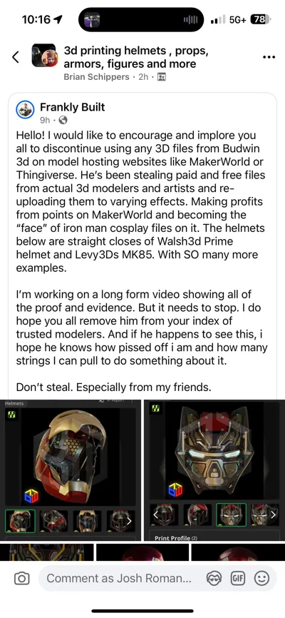 Mark 85 Helmet with Detailing and Motorization by Budwin MakerWorld: Download Free 3D Models