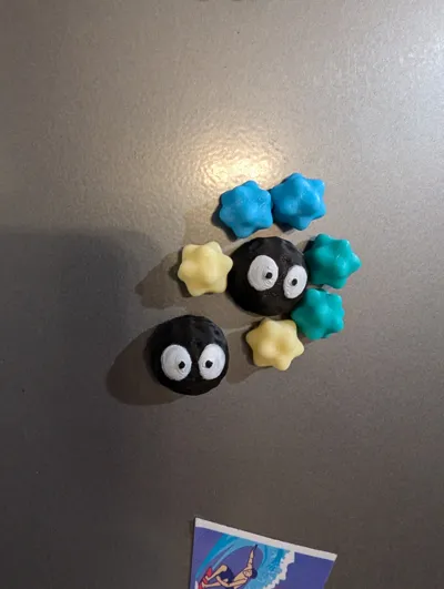 Soot Sprite Magnets - Free 3D Print Model - MakerWorld