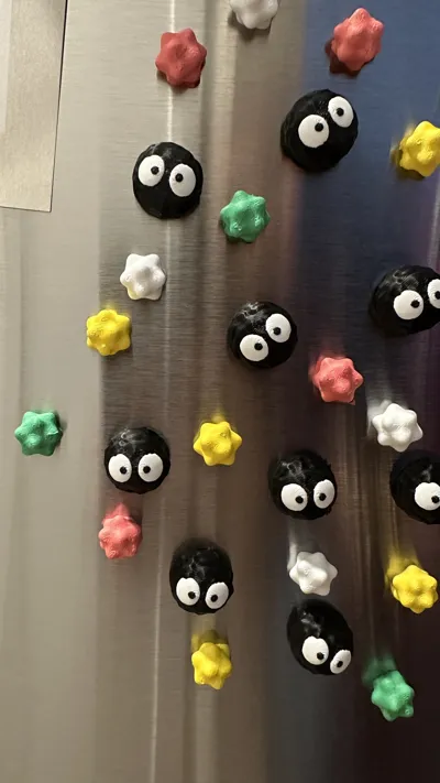Soot Sprite Magnets - Free 3D Print Model - MakerWorld