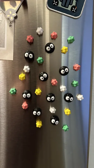 Soot Sprite Magnets - Free 3D Print Model - MakerWorld