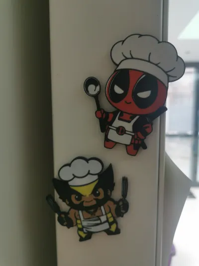 Chef Deadpool & Wolverine Fridge Magnets by Visions Built - MakerWorld