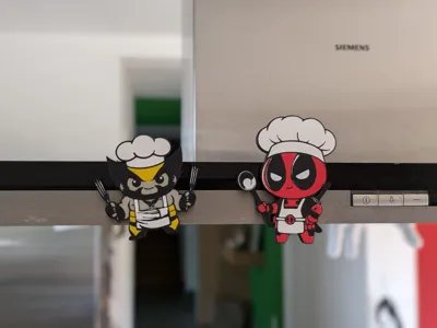 Chef Deadpool & Wolverine Fridge Magnets by Visions Built - MakerWorld