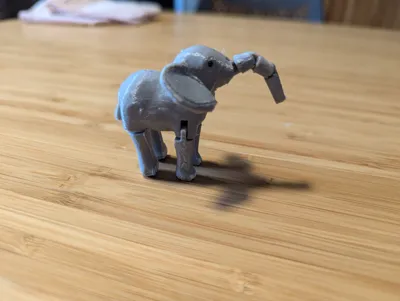 Articulated Tiny Elephant (Print-in-Place) by kida MakerWorld: Download ...