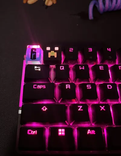 Minecraft Keycap: Creeper - Free 3D Print Model - MakerWorld