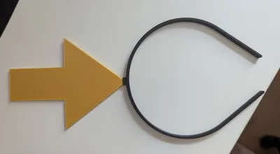 yellow arrow pointing down hat