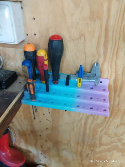 Wall mount screwdriver holder Remixed by ddcardin MakerWorld: Download Free 3D Models