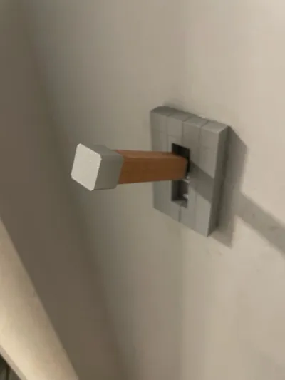 Single lever wall switch - minecraft by RM Engineering MakerWorld: Download Free 3D Models