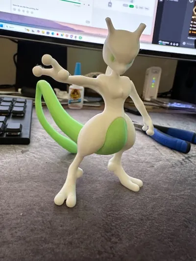Mewtwo (Pokemon) Fully Assembled 115mm tall by LCFigure MakerWorld ...