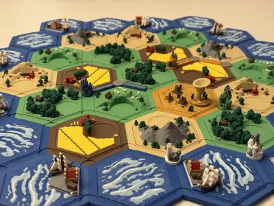 The Settlers of Catan 3D Board (Improved) Remixed by ReinusWeinus ...