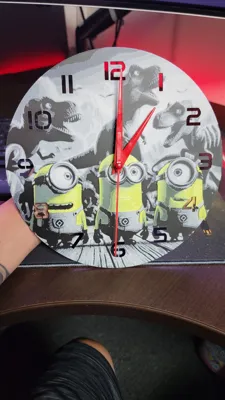 Wall / Desk Clock Minions HueForge Remixed by cP3D - MakerWorld