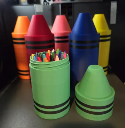Crayon Container by Meshi Studios MakerWorld: Download Free 3D Models