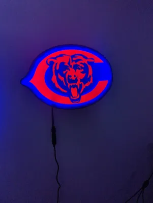 Chicago Bears led lightbox by Britts Prints - MakerWorld