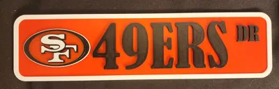 49ers Street Sign with Logo by Joebucher - MakerWorld
