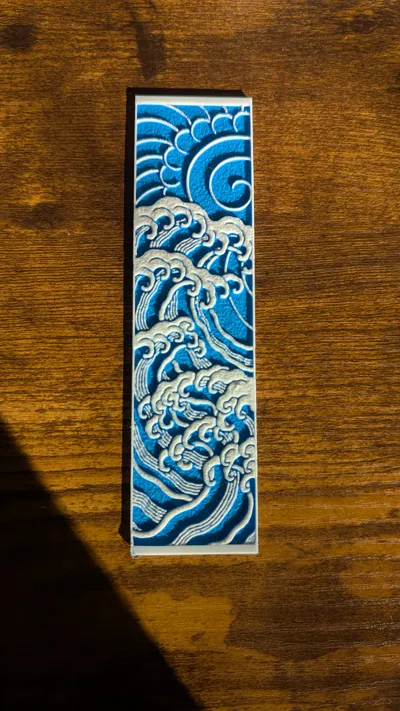 Kanagawa wave bookmark by Andr3d MakerWorld: Download Free 3D Models