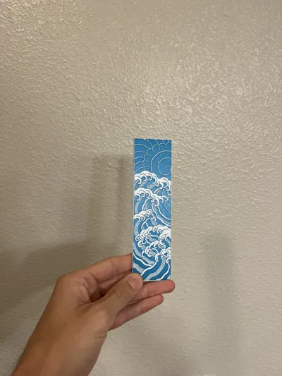 Kanagawa wave bookmark by Andr3d MakerWorld: Download Free 3D Models