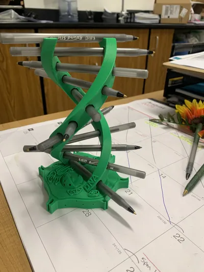 DNA Pen holder with cell as base by Chiara ️ - MakerWorld