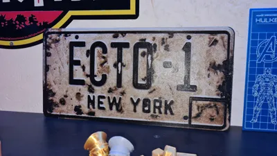 4-color HueForge Ghostbusters Ecto-1 License Plate by a.vdh_1983 ...