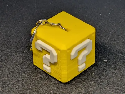 Super Mario question block keychain by Leungs MakerWorld: Download Free ...