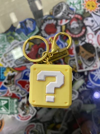 Super Mario question block keychain by Leungs - MakerWorld
