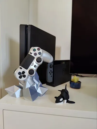 Playstation 4 Controller Stand Dualshock 4 Crystal by Draahl - MakerWorld