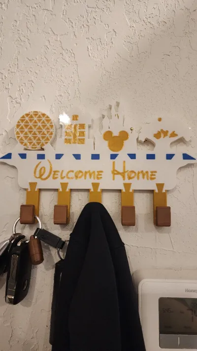 Theme Parks Welcome Home Key holder v2 by WidgetBuilder MakerWorld ...