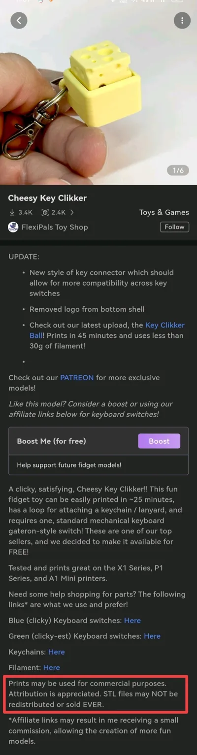 Cheesy Key Clikker by FlexiPals Toy Shop MakerWorld: Download Free 3D ...
