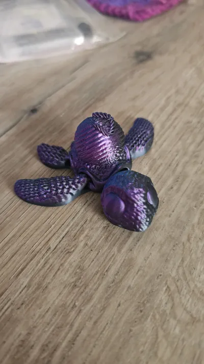 Knit Turtle flexi by Taikounou MakerWorld: Download Free 3D Models
