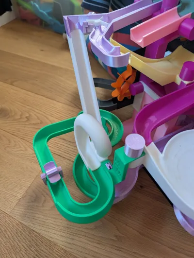 Marble Run 003 5-Ways Roller Coaster v1B Addon by MplusM - MakerWorld