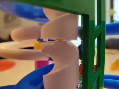 Marble Run 003 5-Ways Roller Coaster v1B Addon by MplusM - MakerWorld