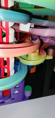 Marble Run 003 5-Ways Roller Coaster v1B Addon by MplusM - MakerWorld