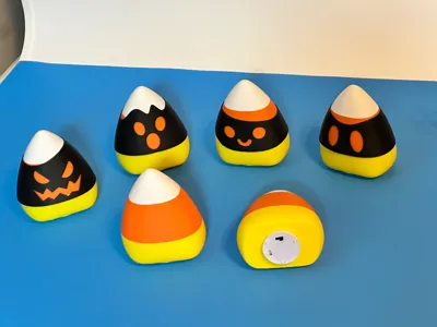 Cute Candy Corn Onigiri Lights by TechNerd MakerWorld: Download Free 3D Models